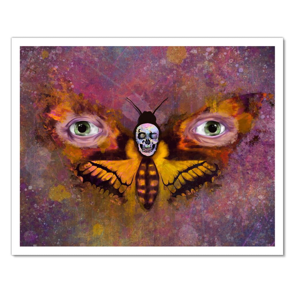 Trippy Death Moth Art Print | Creep Cult®|